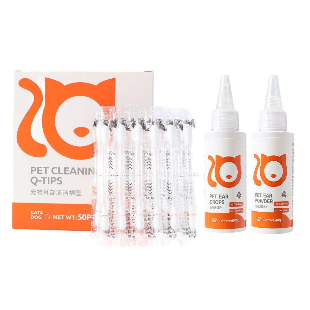 Кошки, Средство для Чистки ушей Собак, Ушные Капли Для Домашних Животных, Ушная Пудра, Ватный Тампон Для Чистки Ушей, Ушные Капли Для мытья Ушей, Чистка Ушей
