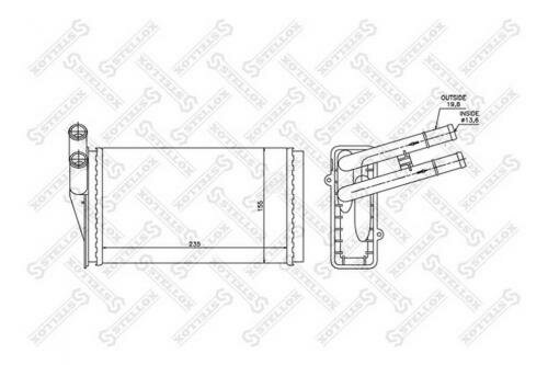 Радиатор отопителя Stellox 10-35021-SX Vag: 8D1819031A 8D1819031C 893819031B 893121031B 893819030 893819030A 893819030B