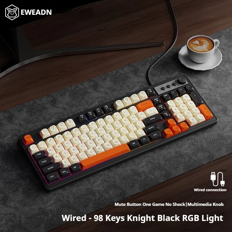 EWEADN G98 Игровая Клавиатура Knight Black