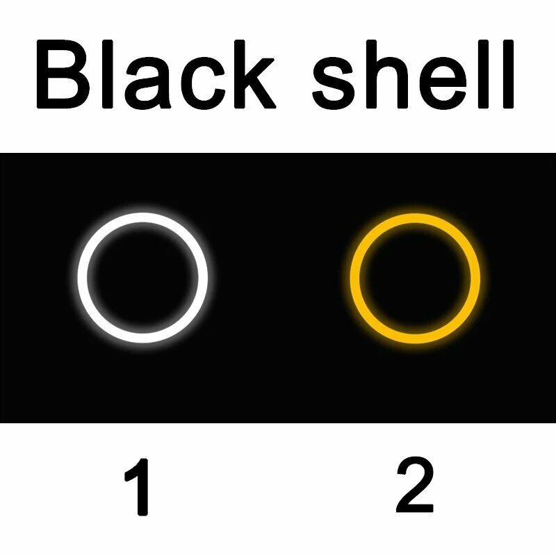 Водонепроницаемый двухцветный кнопочный переключатель с розеткой Fixed Self-locking, 19MM (With Socket), White and Yellow, 220V (Black Shell)