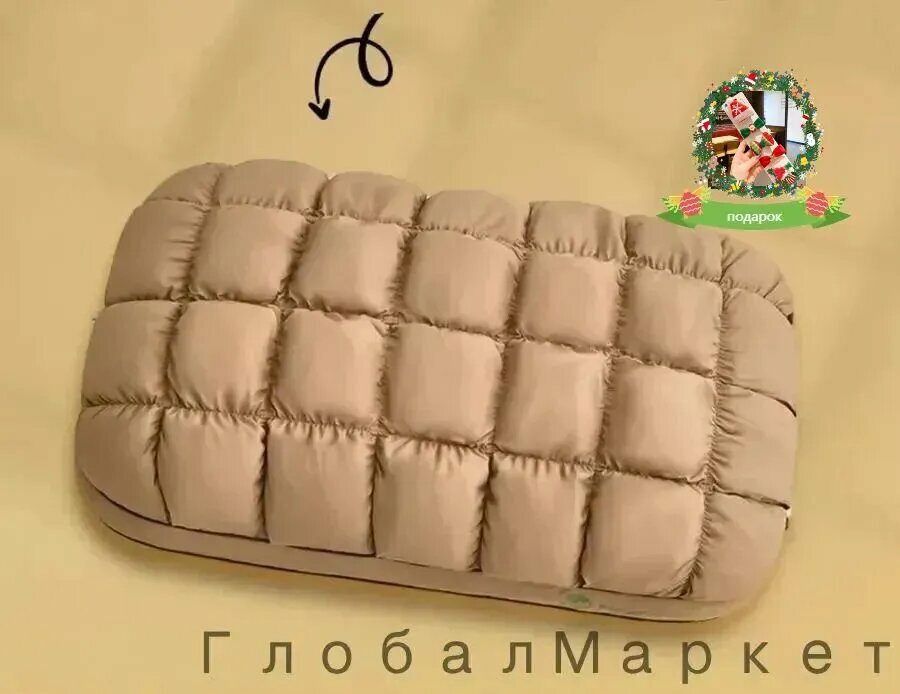 Подушка 50x70 см, Мягкая жесткость, Полиэфирное волокно