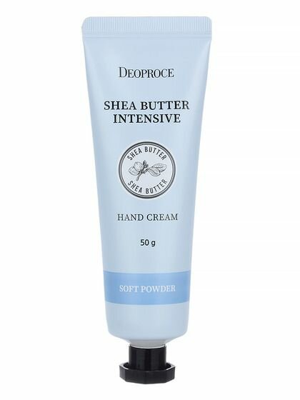 DEOPROCE Крем для рук с маслом ши и запахом свежести SHEA BUTTER INTENSIVE HAND CREAM SOFT POWDER 50 мл.