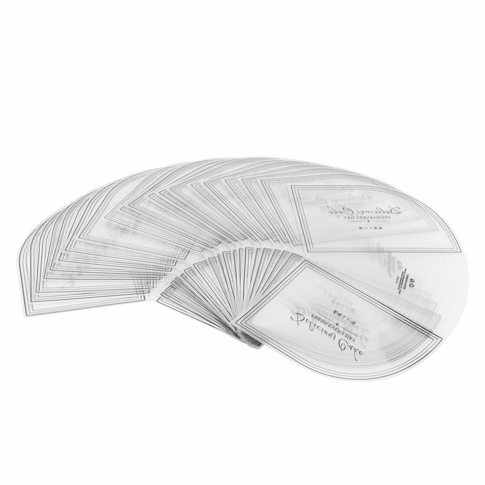 100 шт. треугольный воротник для торта, прозрачный мусс, окружающий край, оберточный лоток, декор для торта