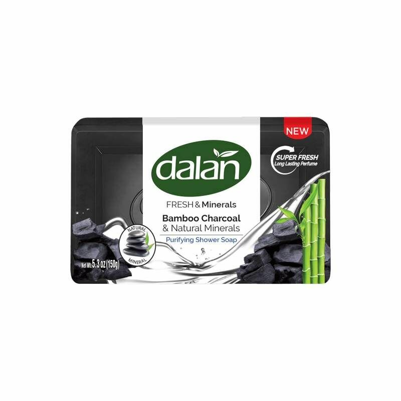 Мыло_dalan_мыло туал. fresh and minerals 150гр_бамбук. уголь/минералы A37001001