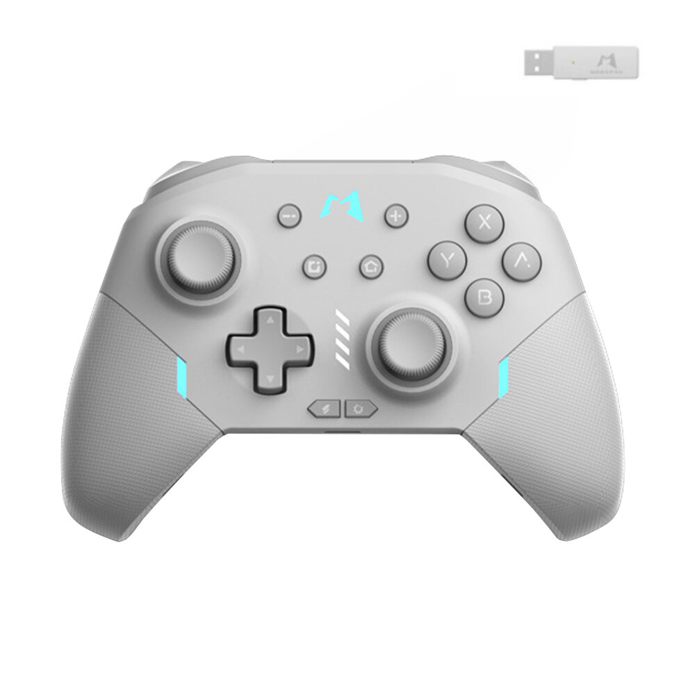 MOBAPAD HUBEN M9 BT Gamepad Беспроводной Игровой Контроллер для Nintendo Switch PC Android iOS Телефон Джойстик Игровые Пады, Материал ABS, Вес 500g, Размер 188*188*102, Интерфейс USB, Цвет Черный Серый, 1 Пульт, 1 Приемник