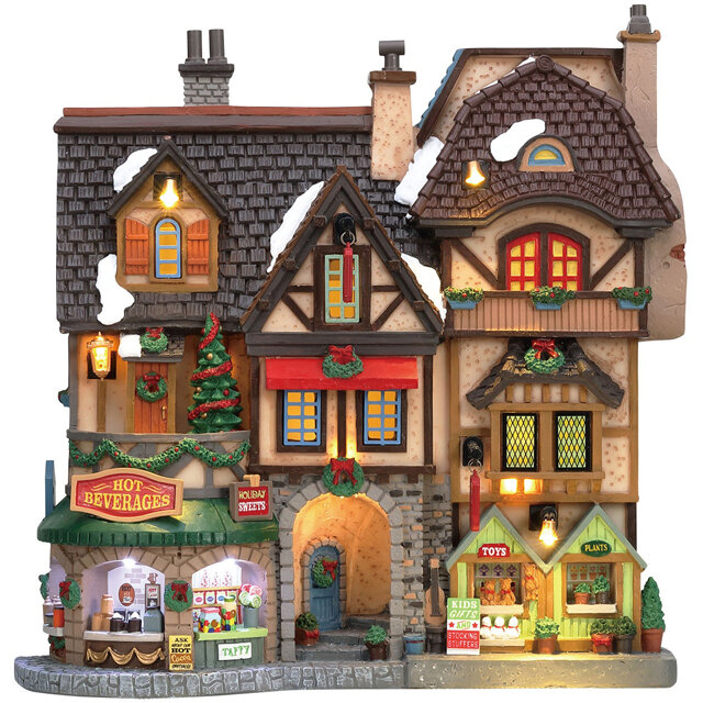 Фасад Фестивальная ярмарка, 26 см, подсветка, батарейки, Lemax, 85315-lemax