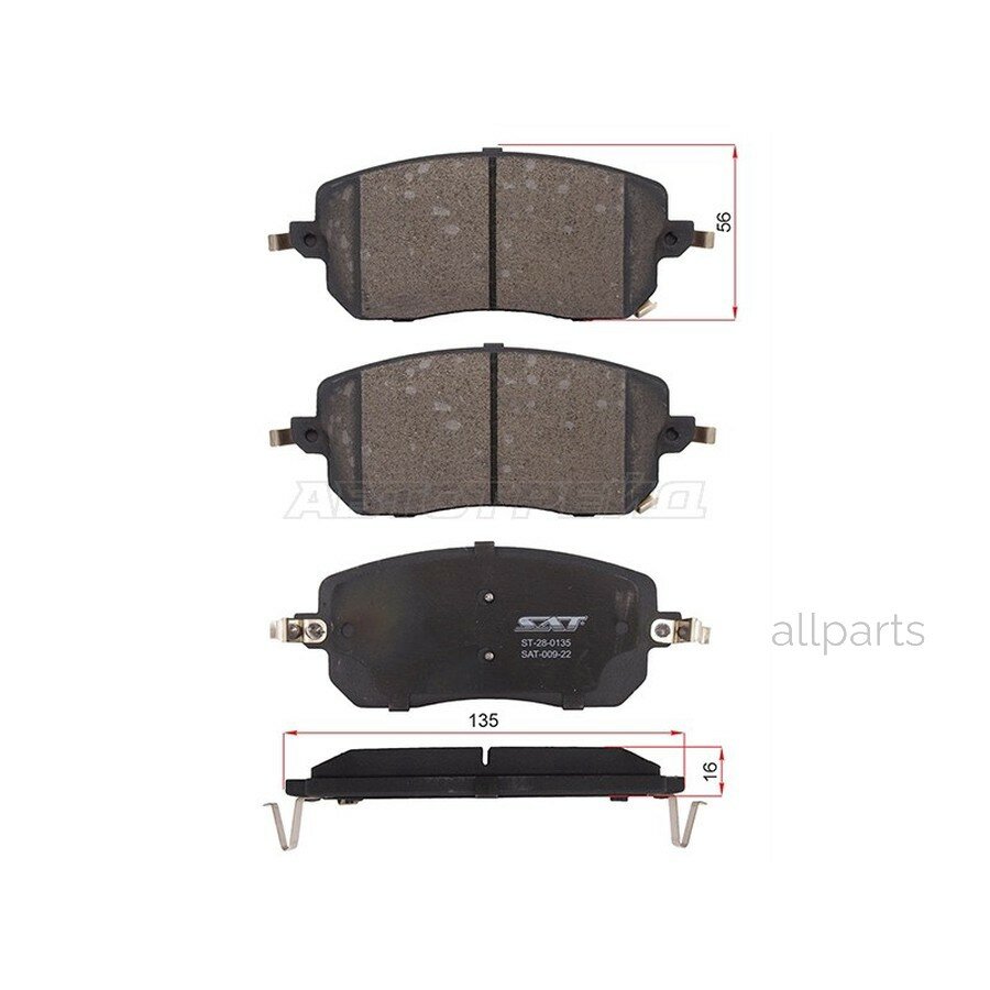 SAT ST-28-0135 Колодки тормозные (Спереди) Haval Jolion 20-24
