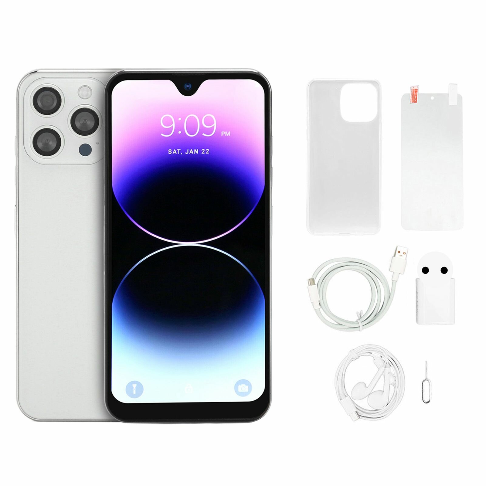 Смартфон I14 Pro Max 6.7" 8/256GB 4G, камеры 32/16 МП (Белый, EU)