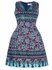 Платье LINDA FARROW Printed lantern dress, размер 6, синий