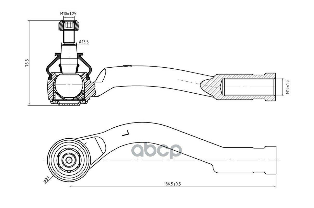 Наконечник рулевой тяги L HYUNDAI Sonata(LF) 2015->/Tucson(TL) 2015->, KIA Sorento(UM) 2015->/Sportage(QL) 2015-> S&K арт. SK.