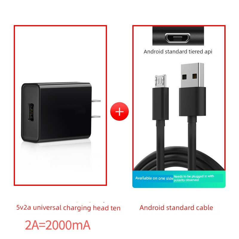 Чёрный USB-адаптер 5В 2А с кабелем Micro USB 1 м для смартфонов и аксессуаров