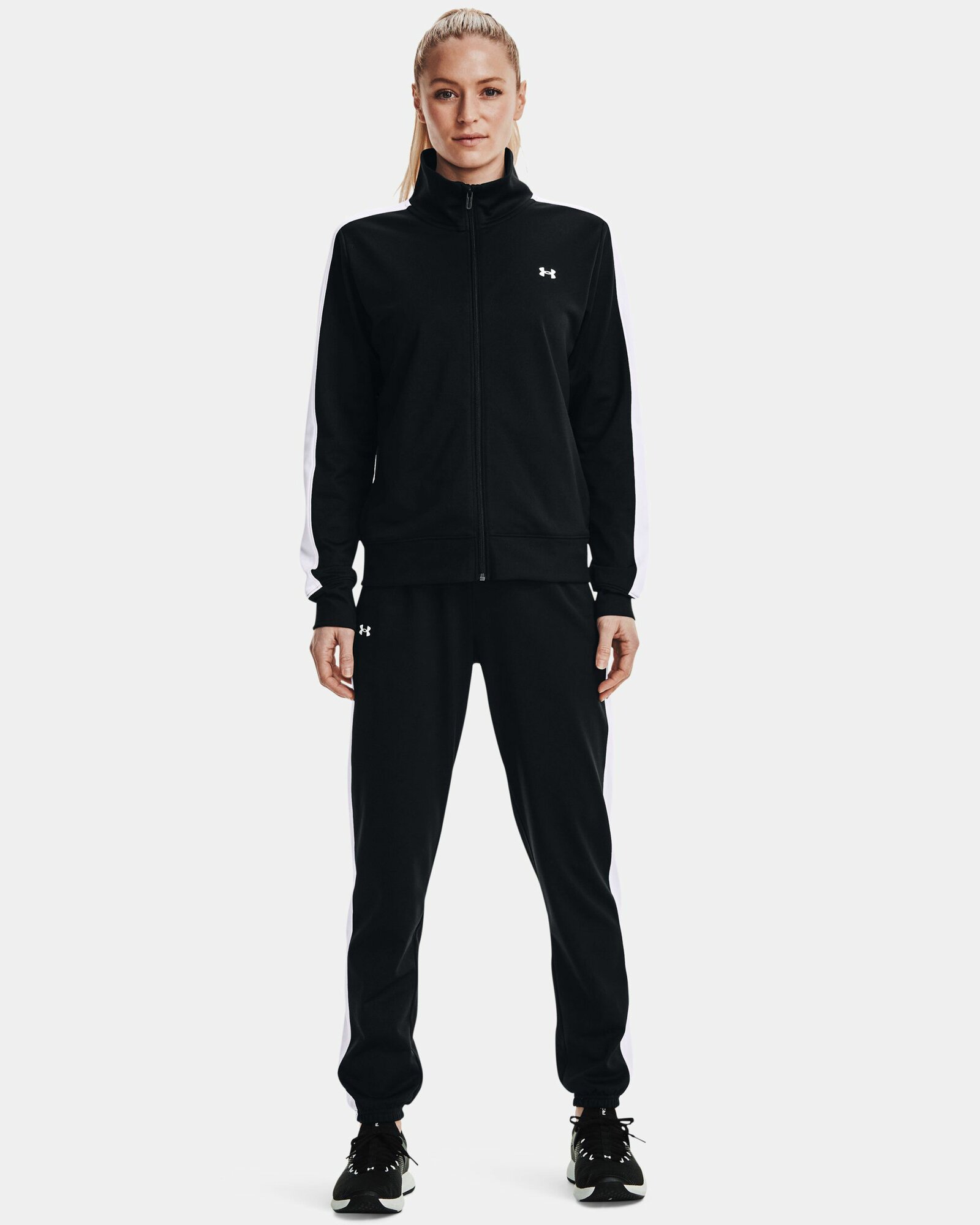 Костюм спортивный Under Armour Tricot, размер SM, чёрный — фото 1