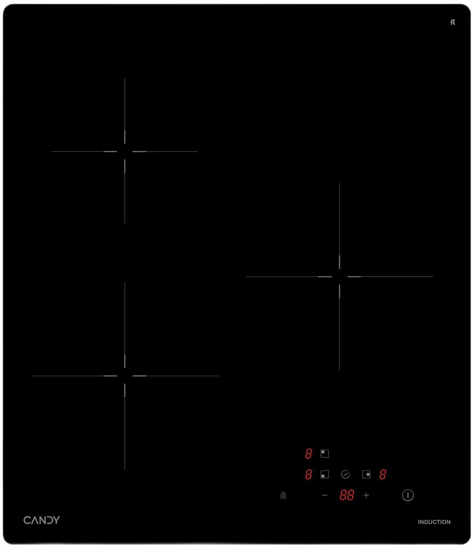 Индукционная варочная панель CANDY CHXY53NB, ширина 45см, черная.