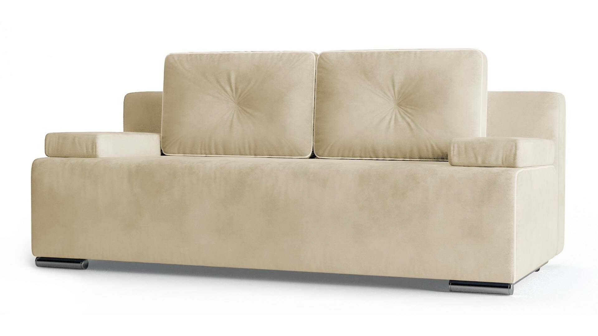 Диван Фрог Лайт Вивальди 03 (212602) NEW 200x91x80 см, бежевый Велюр, еврокнижка GOODFORM в наличии