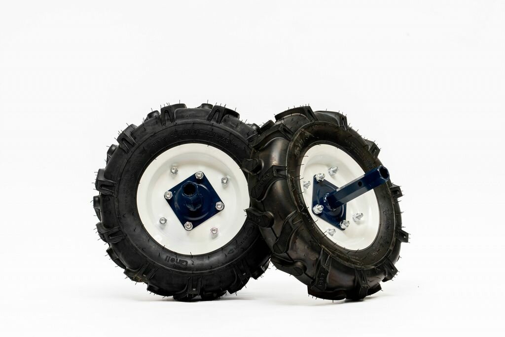 Комплект транспортных колес 4-0,8 в сборе со ступицей под вал-шестигранник S24 (005.03.0650)