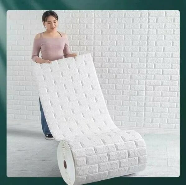 Стеновая панель Панели самоклеющиеся для стен плитка 70 смx5м, мягкие, 3д, 3d, интерьерные, пвх, декоративные