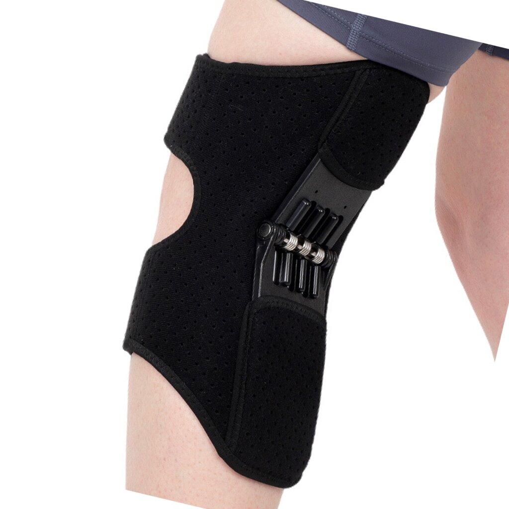 Дышащая поддержка колена Мощный наколенник с пружинами отскока Наколенники Наколенник Прост в использовании для работы бега пеших прогулок