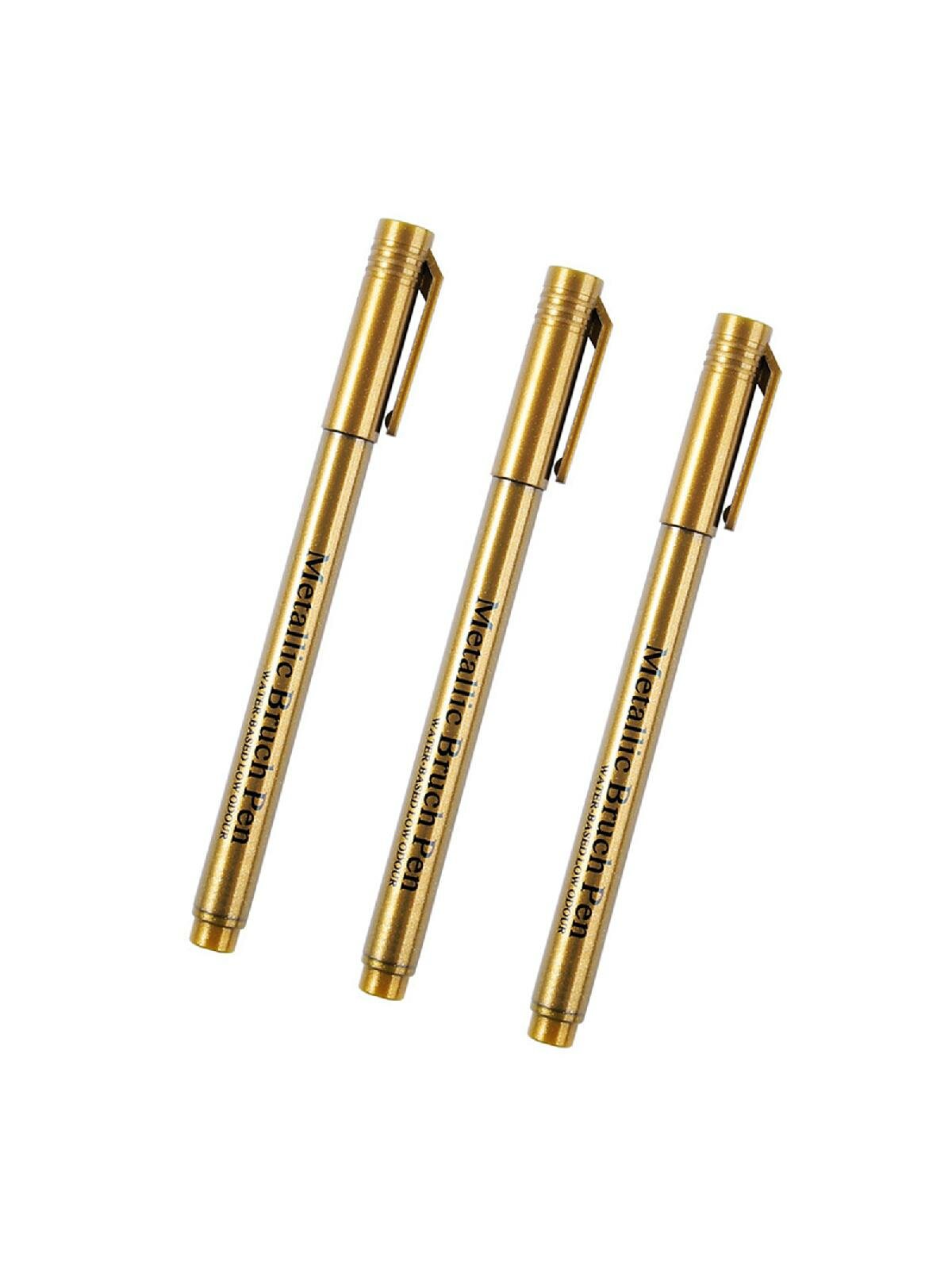 3шт Металлические маркеры, Водостойкая металлическая ручка с краской для каллиграфии