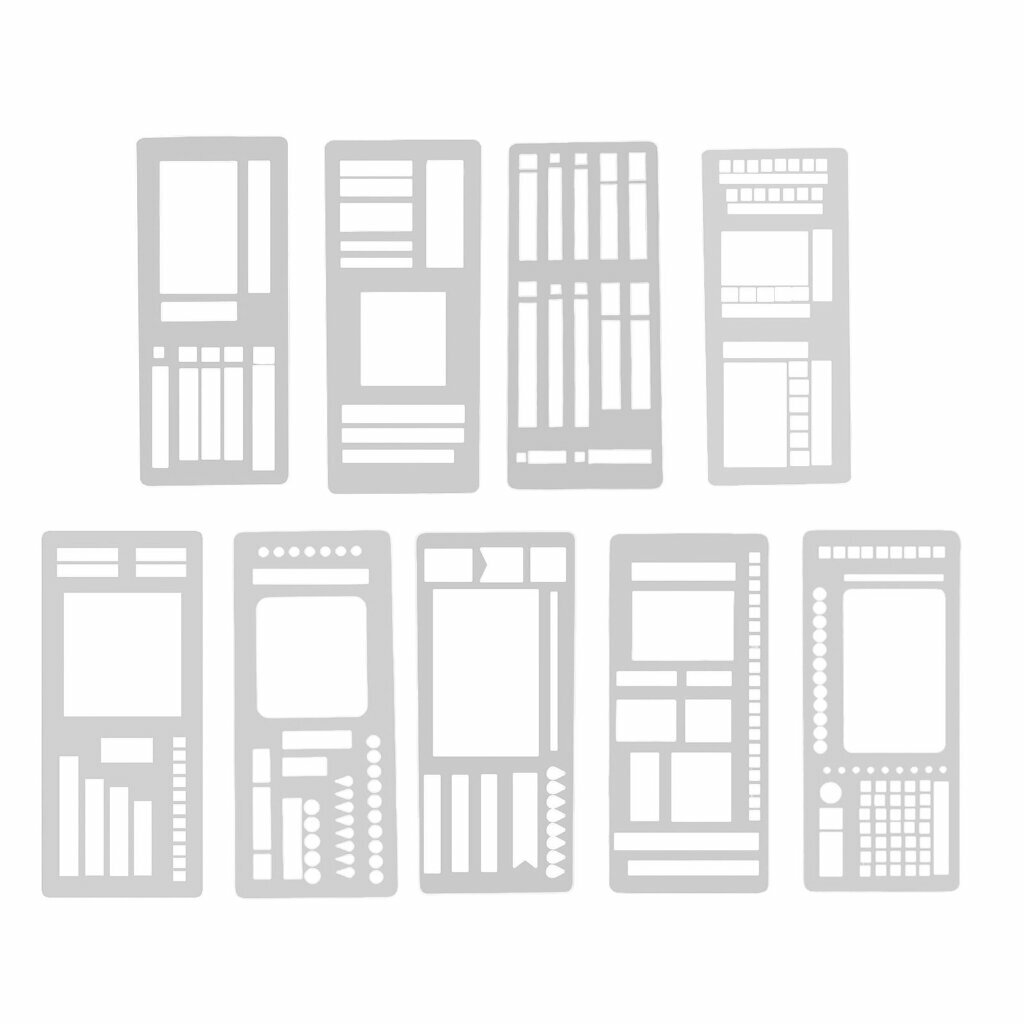 Набор из 9 предметов, шаблон календарного планирования