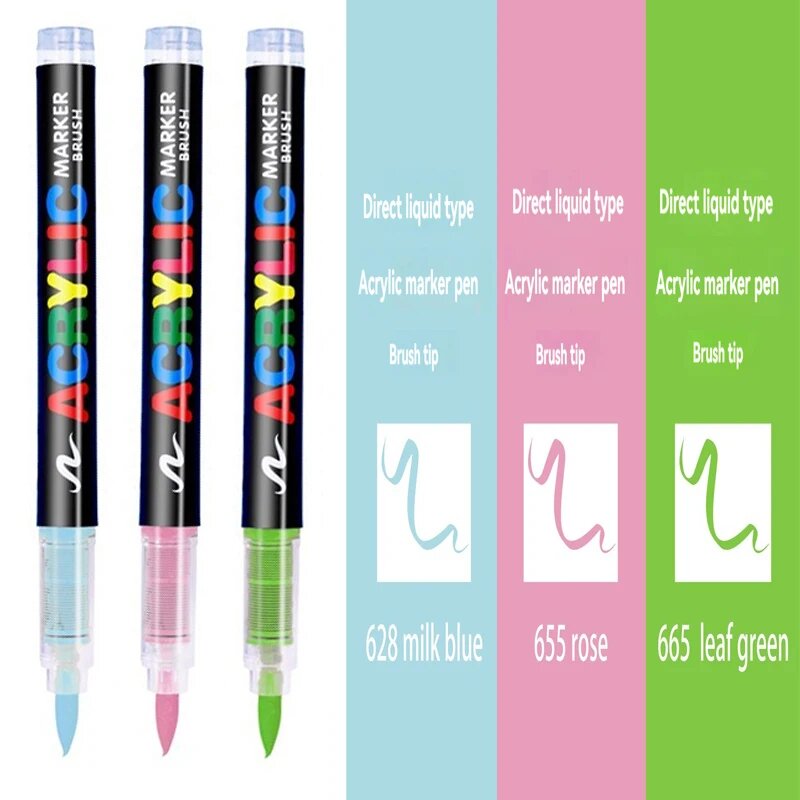 Маркеры GuangNa белые с золотом и серебром 6/3 шт. 3Pcs color set B