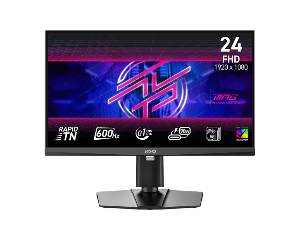 24.1" Монитор MSI MPG 242R X60N, 1920x1080, 600 Гц, TN, 1000:1, 500 Кд/м², 0.1 мс, черный