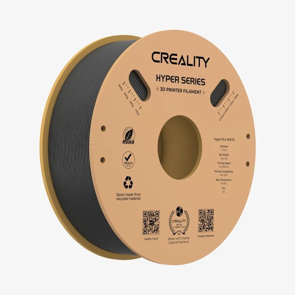 Эксклюзивный филамент Creality Hyper PLA 1 кг для 3D печати в черном цвете