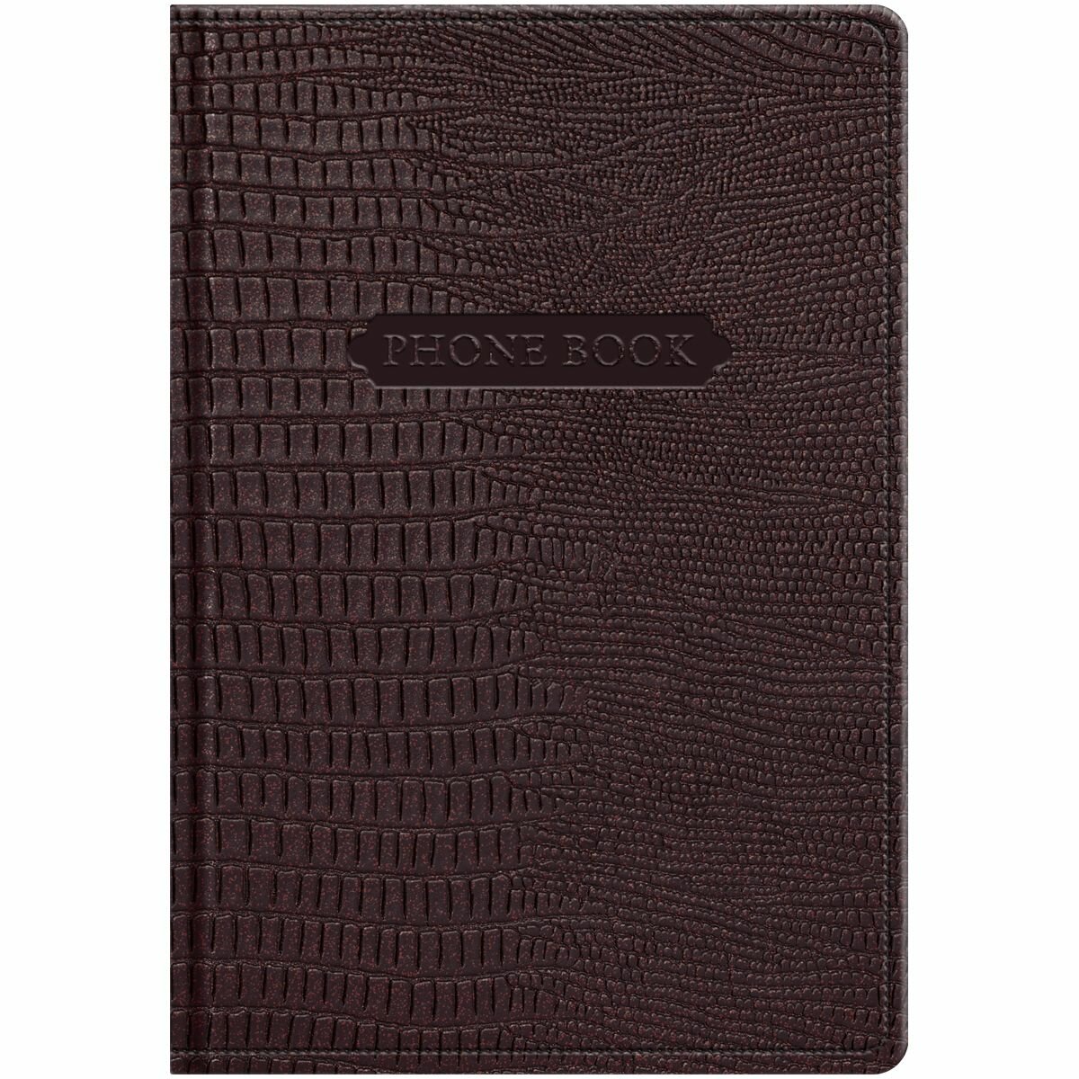 2 шт. Телефонная книга А5, 80л, кожзам, BG "Reptile. Burgundy", с вырубкой
