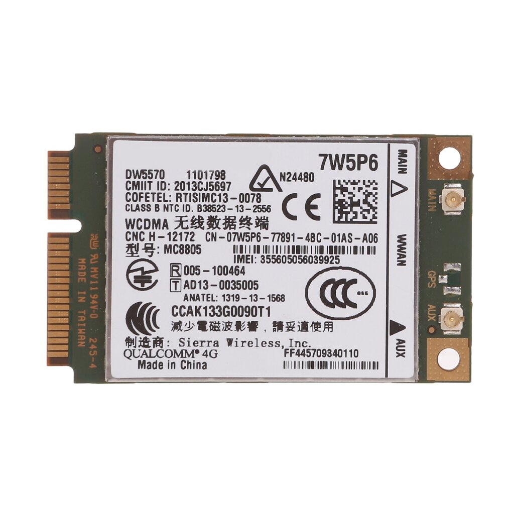Wi-Fi Карта MC8805 DW5570 7W5P6 HSPA + WWAN Широкополосный Мобильный 4G Модуль Для E5440
