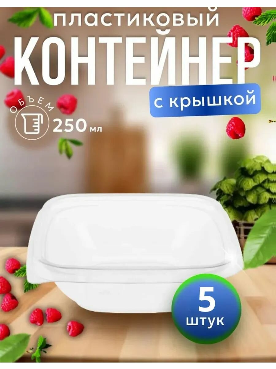 Одноразовый контейнер с крышкой
