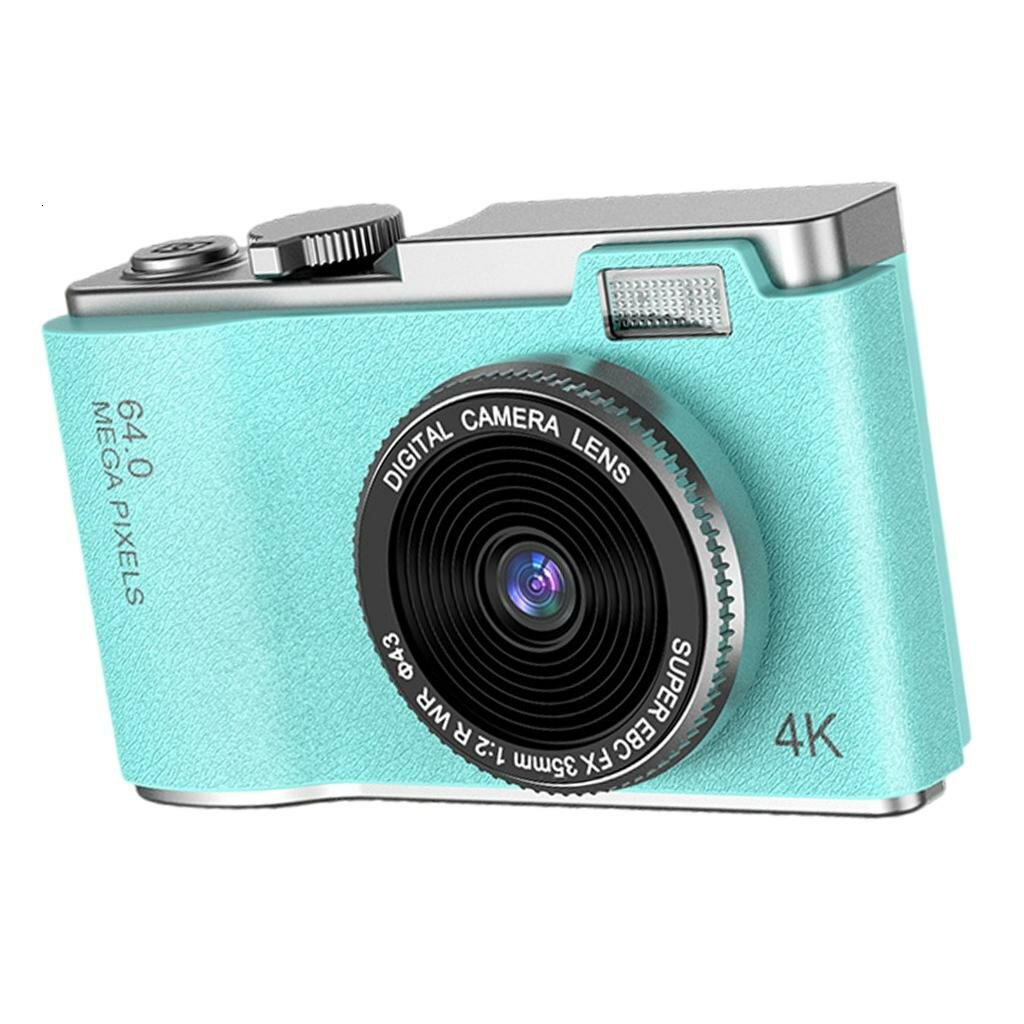 Цифровой фотоаппарат с IPS-экраном, 64 МП, 4K, Зеленый