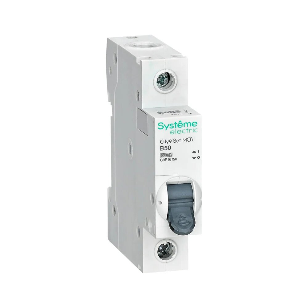 Автоматический выключатель (ав) Systeme Electric City9 set b 50а 1p 6ka 230в C9F16150