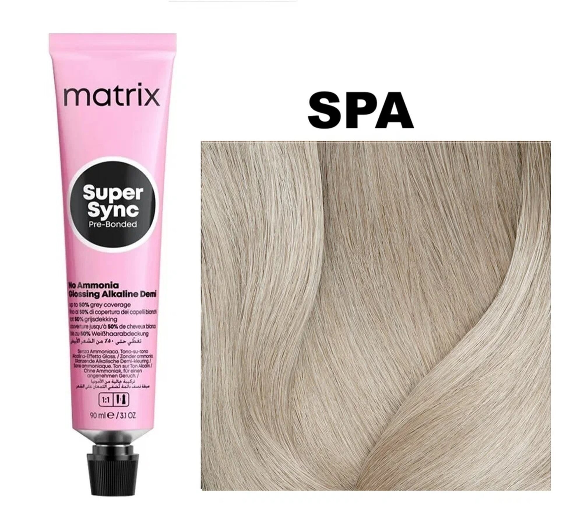 Matrix Краска без аммиака SoColor Super Sync SPA пастельный пепельный 90 мл Матрикс