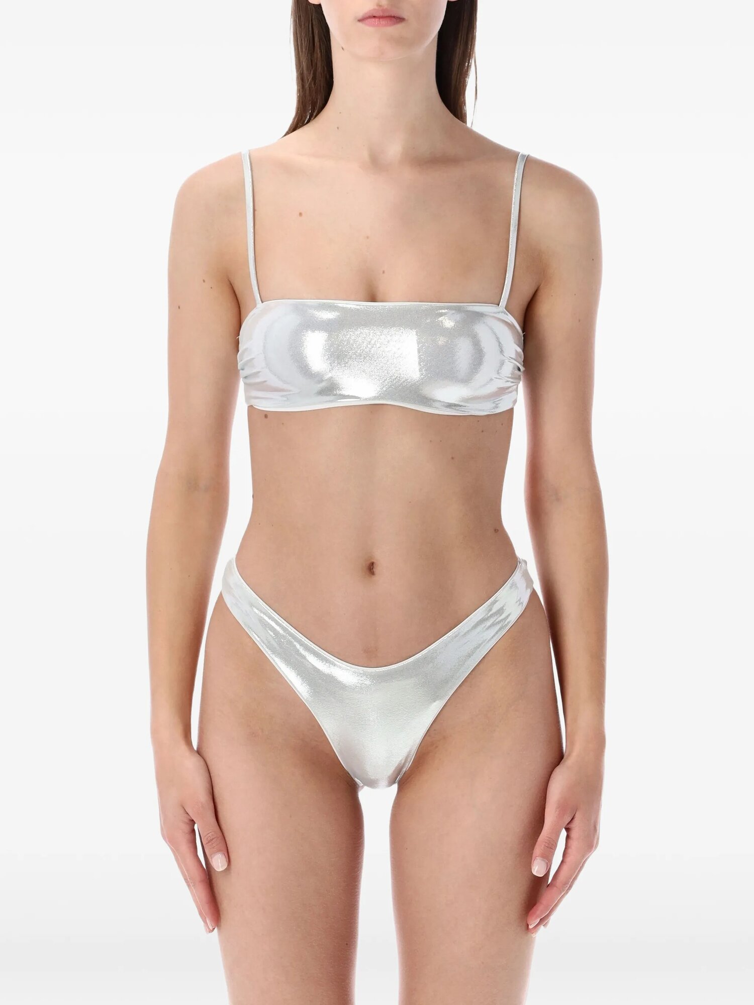 Купальник Matinee Arianna metallic-effect bikini, размер S, white — фото 1