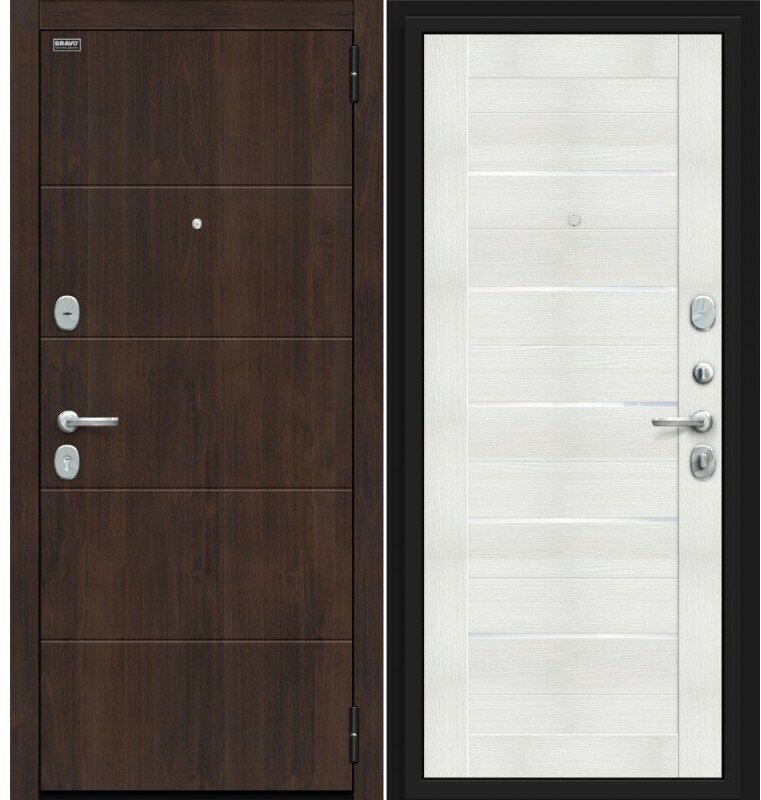 Прайм Kale Almon 28 Bianco Veralinga, дверь входная Браво