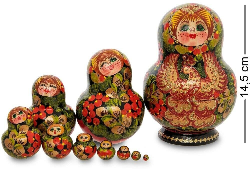 Матрешка 10м "Бажена" A2123730 Народные промыслы, Дерево липа, краски, лак