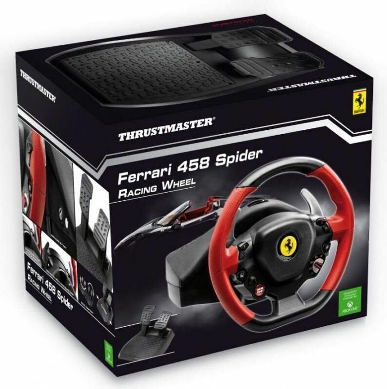 Руль ThrustMaster Ferrari 458 Spider Racing черный/красный для: Xbox One (4460105)