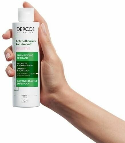 Шампунь-уход интенсивный Vichy Dercos Anti-Dandruff против перхоти, для чувствительной кожи головы, 200 мл