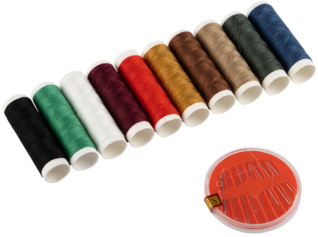 Набор для шитья Рыжий кот (иголки, нитки разноцветные), 20 предметов