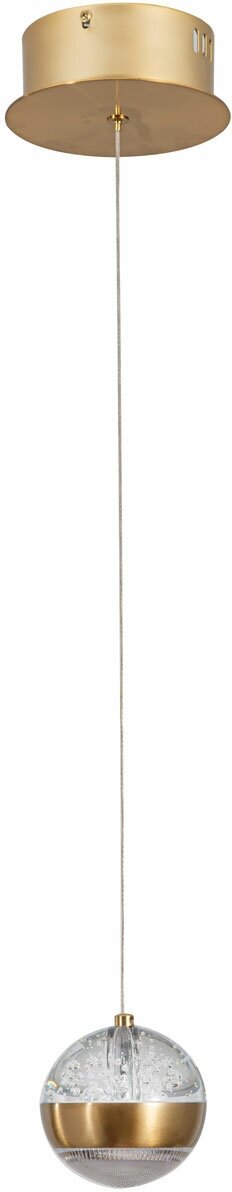 Светильник подвесной светодиодный, люстра De Markt Капелия 730010701, 6W LED 3000К, цвет: серебро, медный