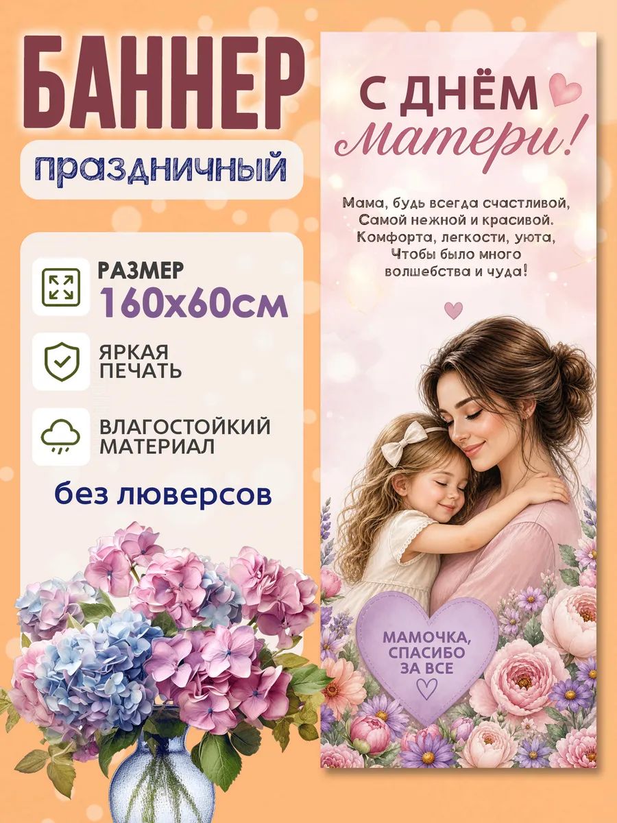 Баннер День матери для фотозоны