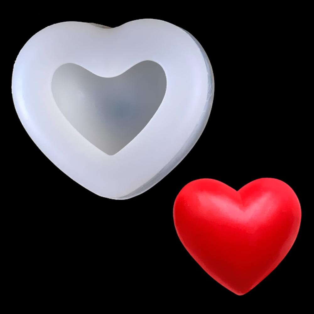 Молд силиконовый 0013060 для эпоксидной смолы Сердце Большое 8x7.5x4.3 см, цена за 1 шт.