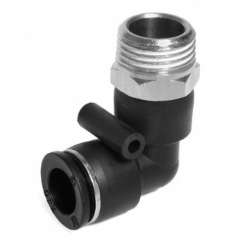 Угол переходник PUSH 3/8"(10мм) 1/2" наружная резьба (быстросъемные фитинги)