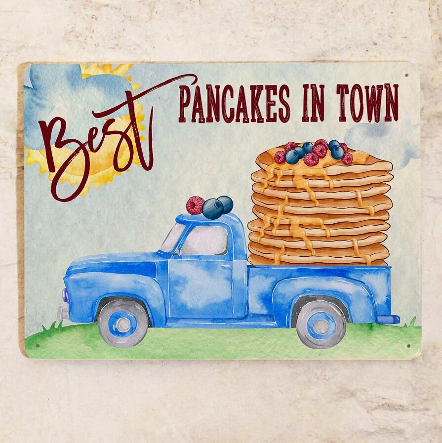 Табличка для кухни Лучшие блины в городе, металл, 20х30 см.