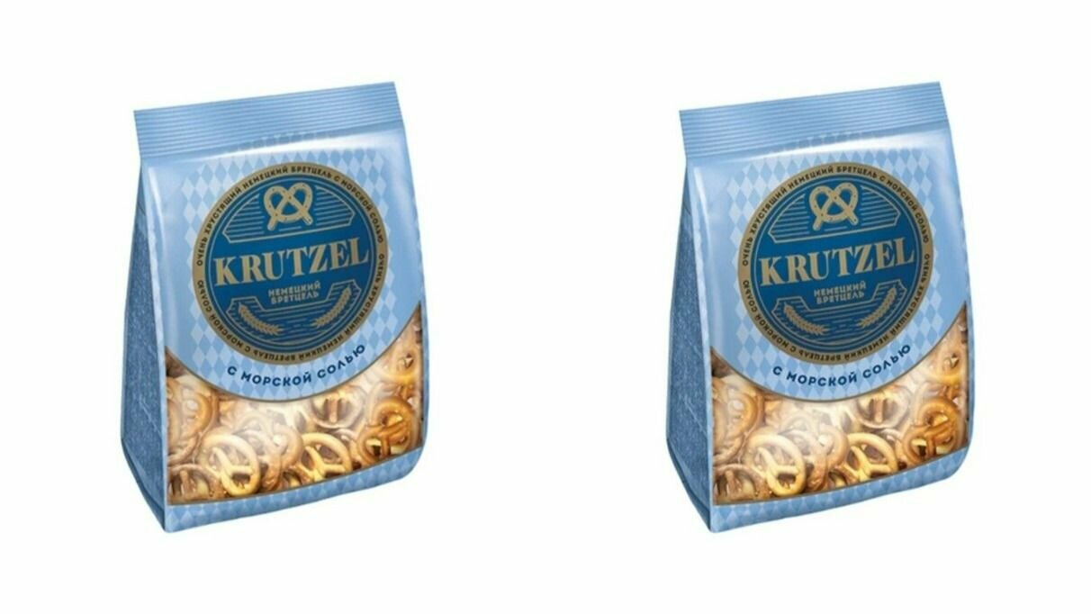 Krutzel/ Крекер крендельки Бретцель с солью, 250 г, 2 уп