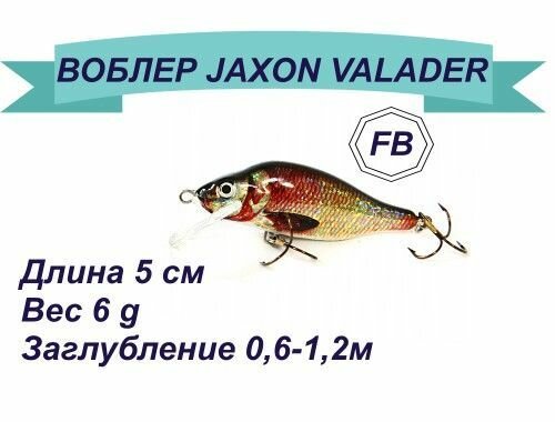 Воблер JAXON HS VALADER 5 FB/ плавающий/ 6гр.