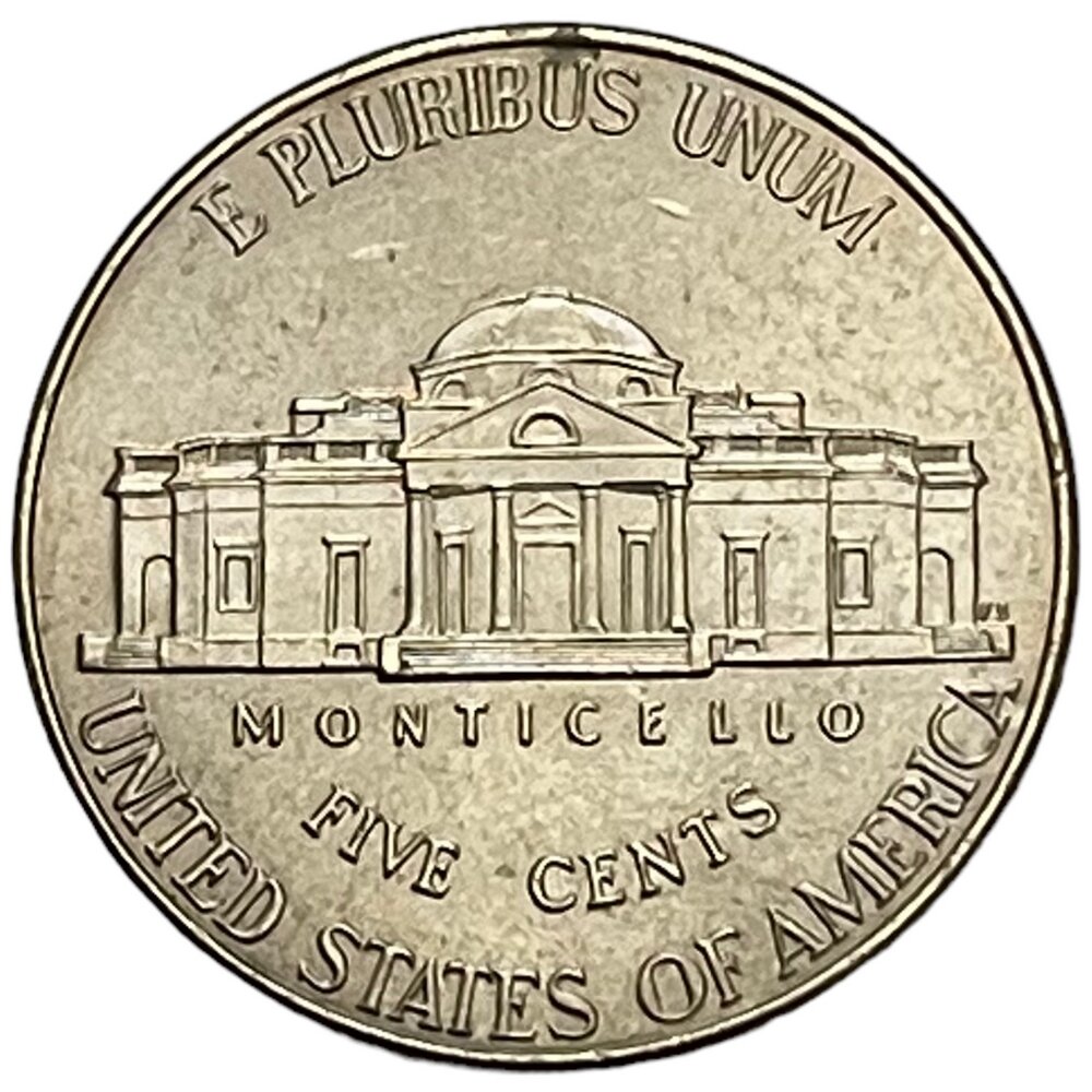 США 5 центов 2012 г. (Nickel, Джефферсон) (D)