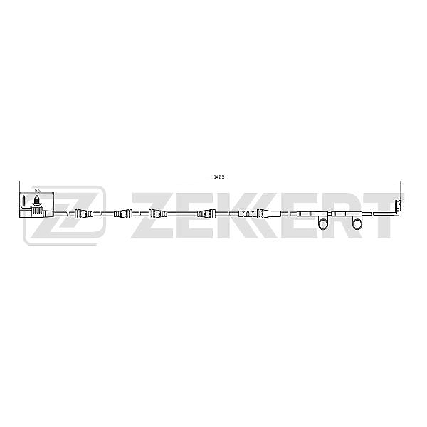 ZEKKERT bs-8112 (LR033275) датчик износа тормозных колодок Land rover (Ленд ровер) range rover IV 12- range rover