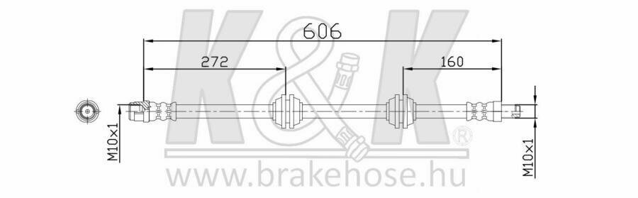 K&K FT0317 Шланг тормозной MERCEDES M-Klasse (W164) ML 63 AMG 4-matic 01.06-