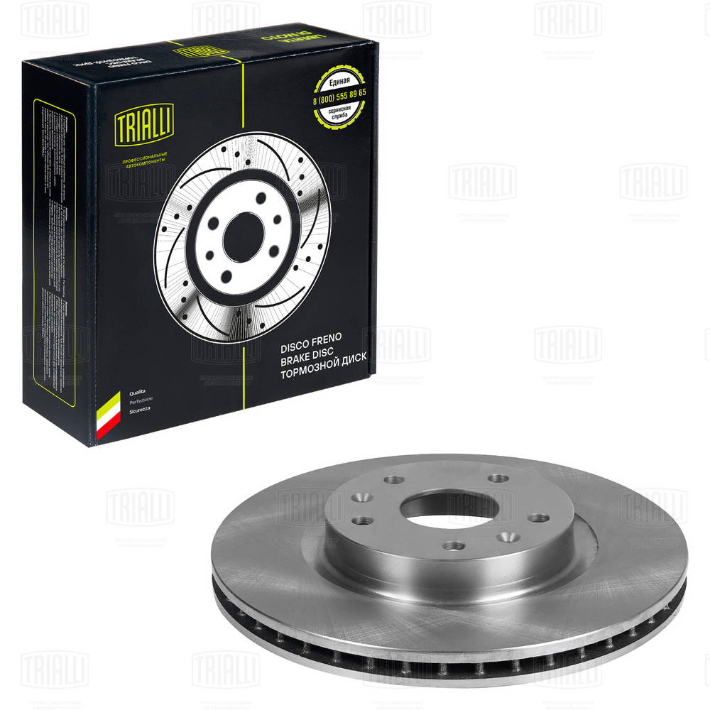 TRIALLI DF270102 (T113501075BA) диск тормозной передний для а / м chery tiggo t11 (06-) акпп d=300 (Комплект 2 штуки)