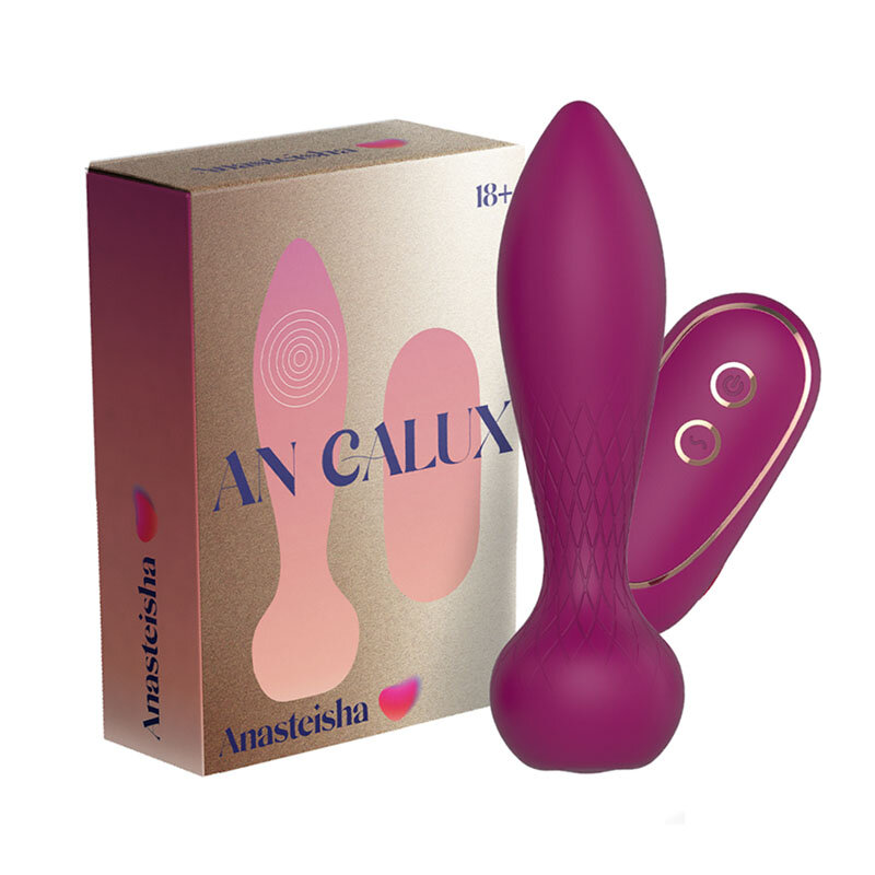 Анальная пробка Anasteisha "AN Calyx" с пультом дистанционного управления, фиолетовая